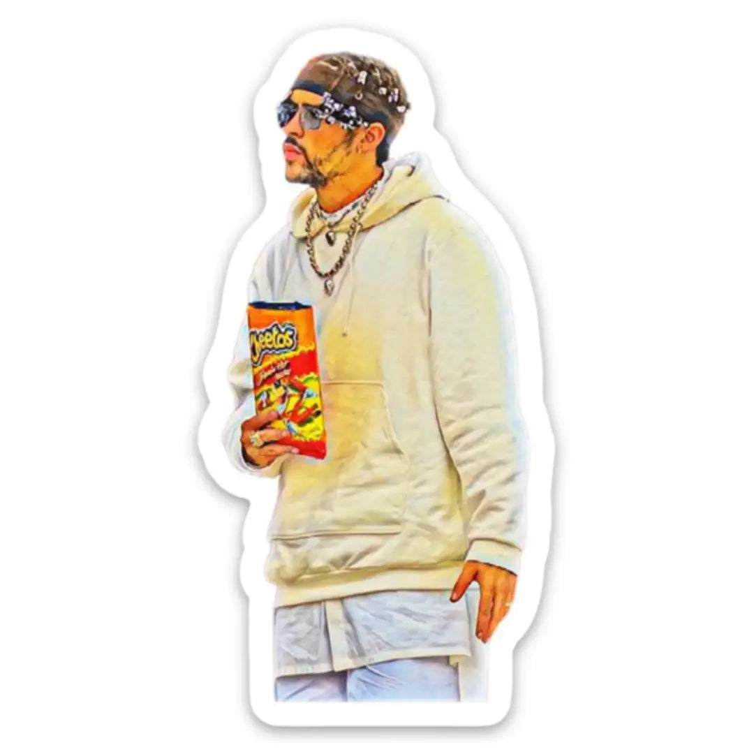Bad Bunny Hot Cheetos Sticker Sew Bonita