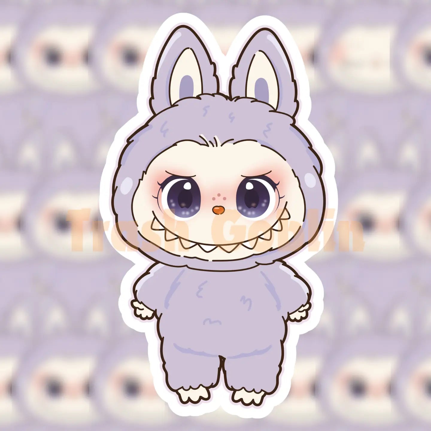 Pastel Purple Labubu Sticker – Sew Bonita