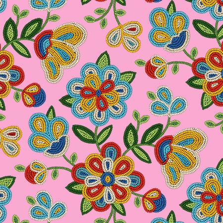 F2060 Pink Beaded Floral – Sew Bonita