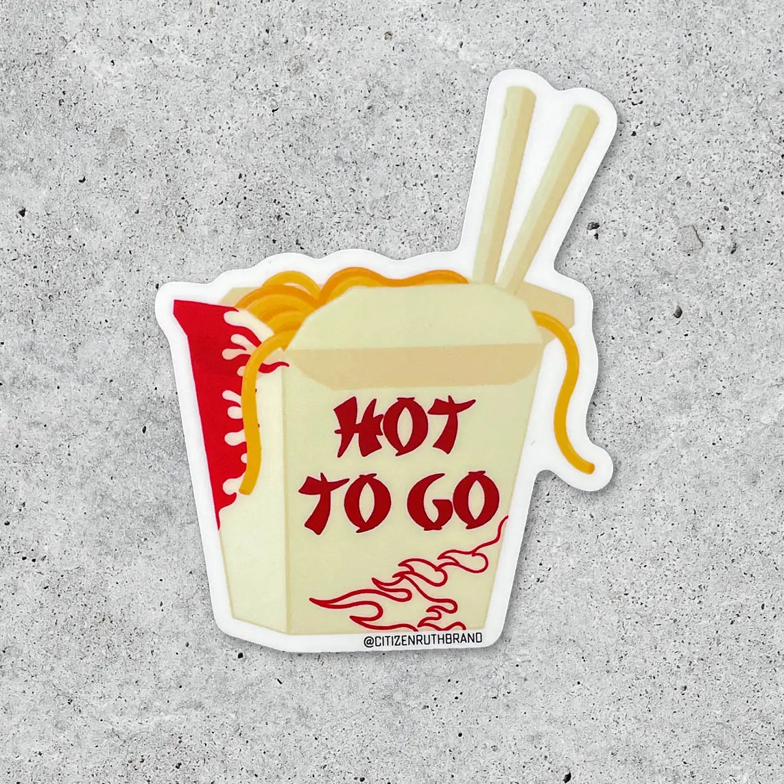 Hot To Go Takeout Vinyl Sticker – Sew Bonita