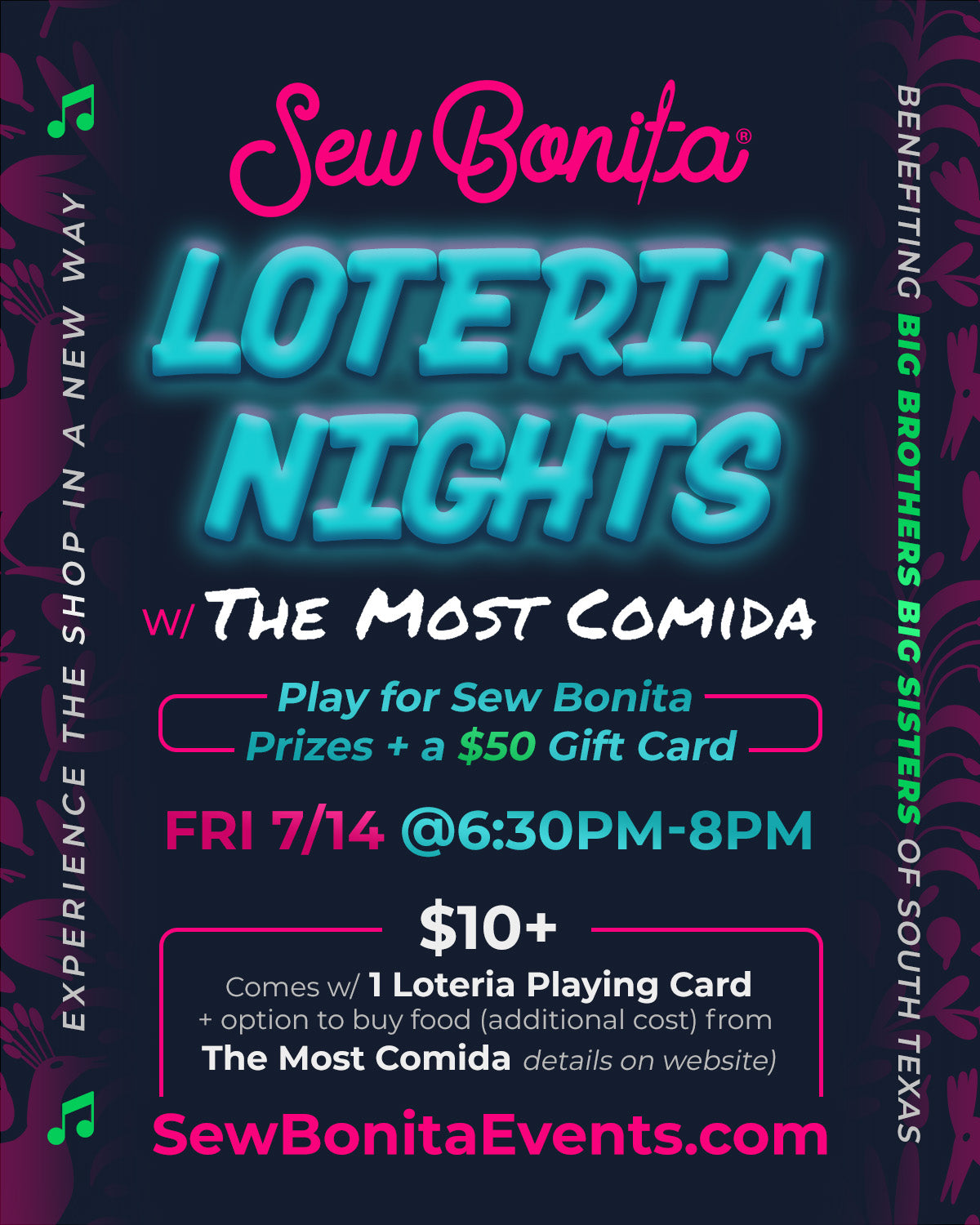 Loteria Nights! July 14, 2023 / 6:30pm-8:00pm - Benefiting Big Brother ...