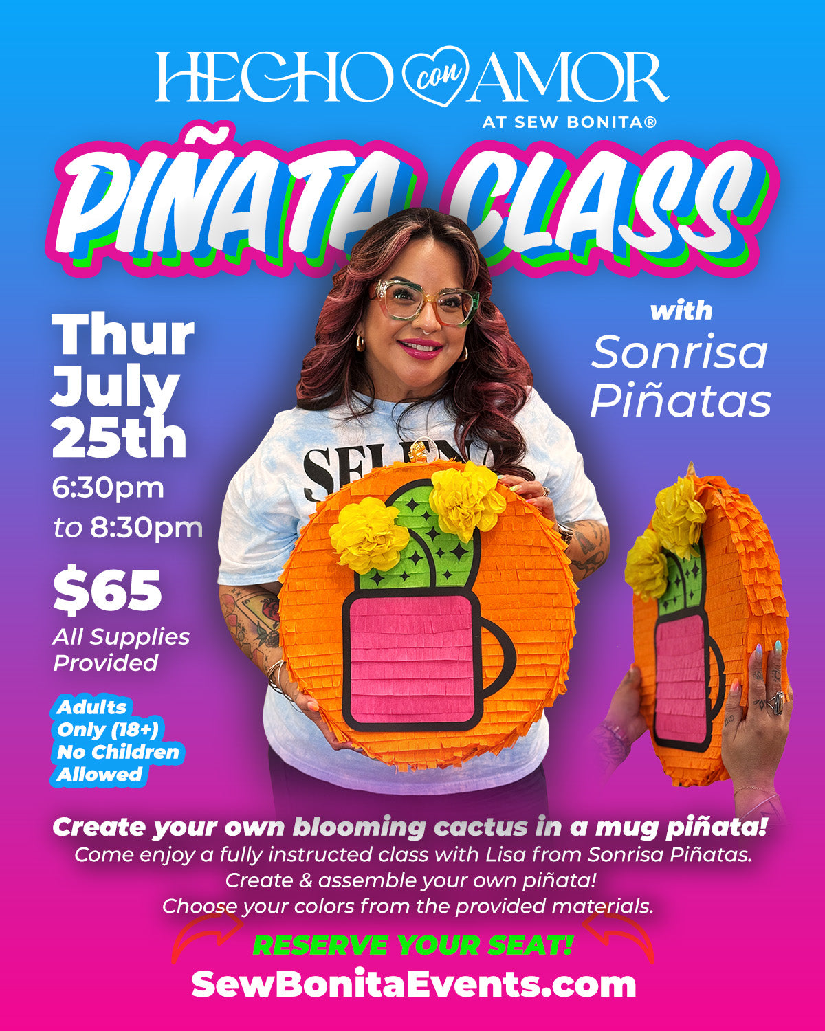 July 25th / Pinata Class – Sew Bonita