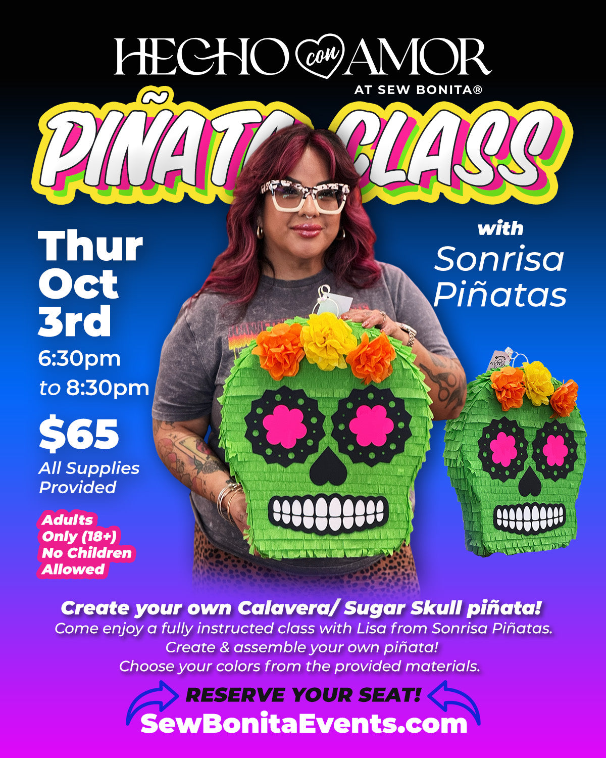 Oct 3rd / Pinata Class – Sew Bonita