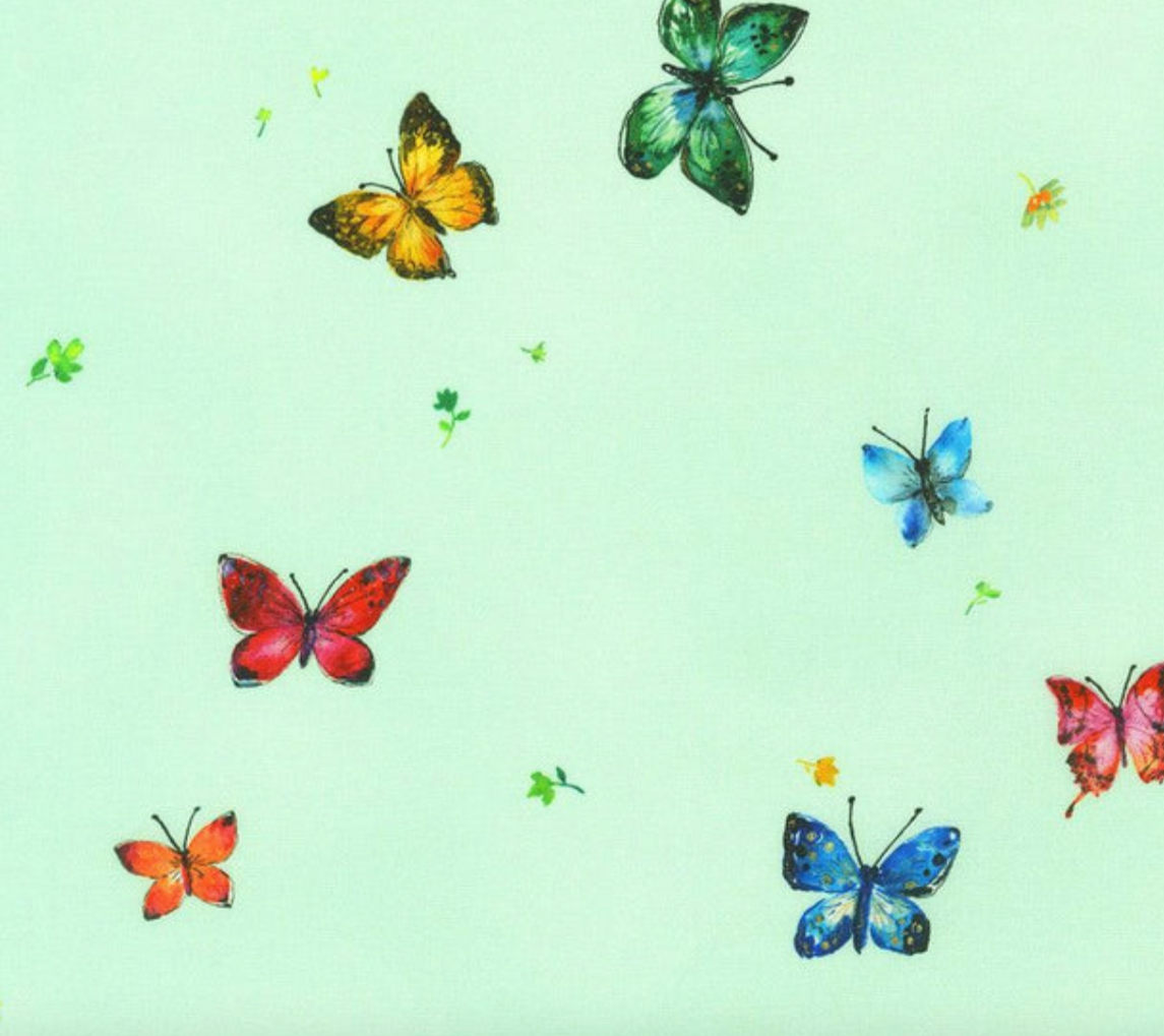 F2174 Butterflies Mint – Sew Bonita