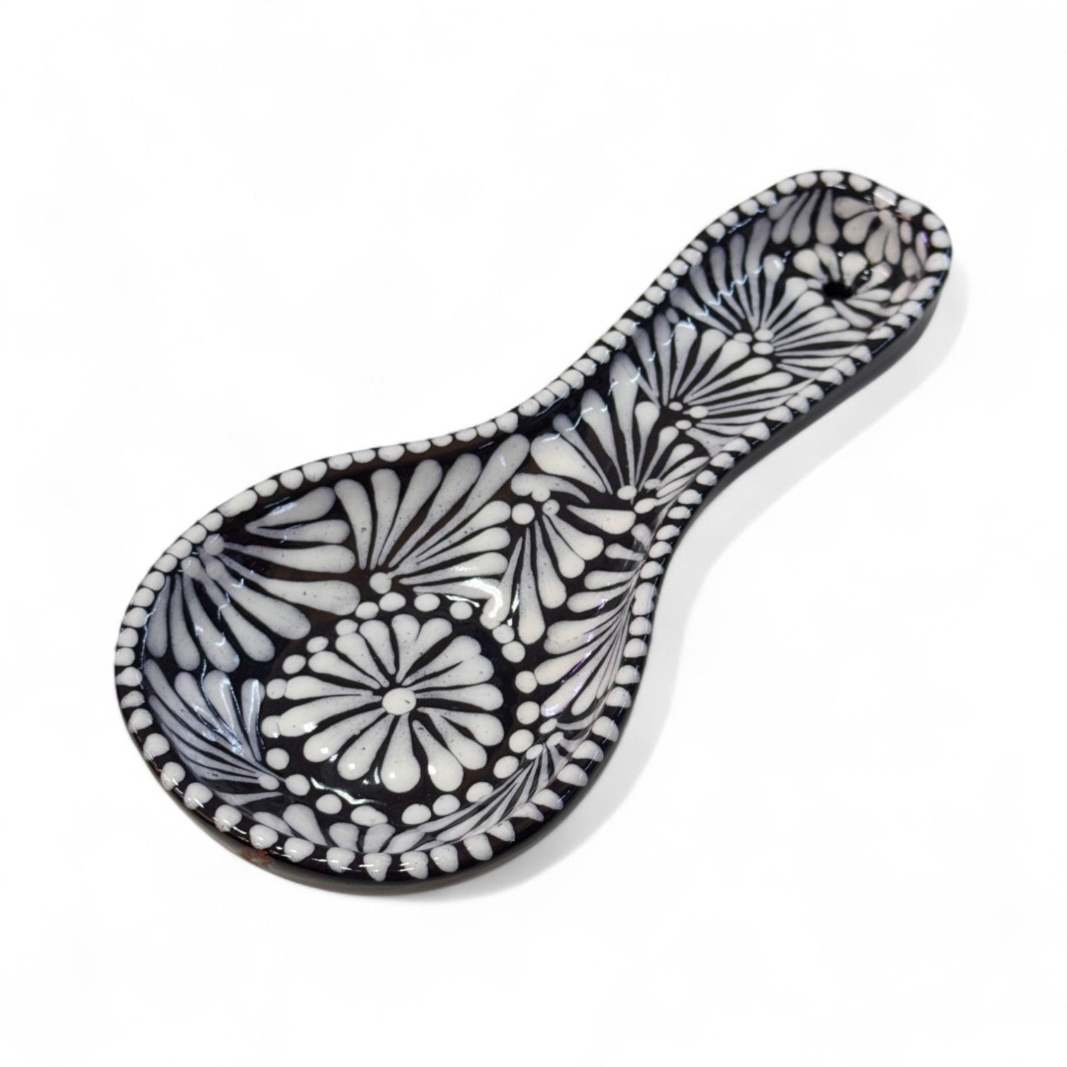 White on Black Spoon Rest – Sew Bonita
