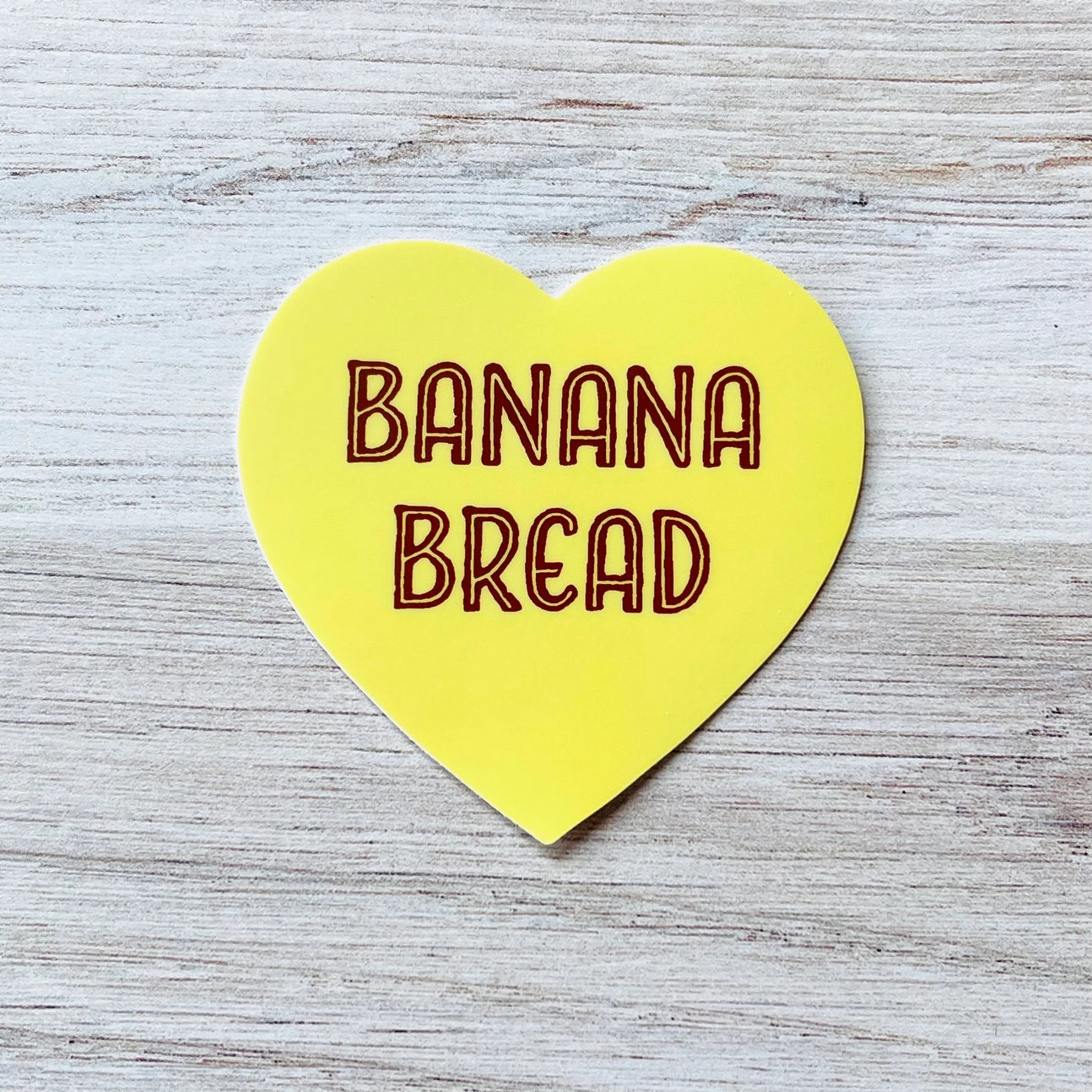 Banana Bread Heart Sticker – Sew Bonita
