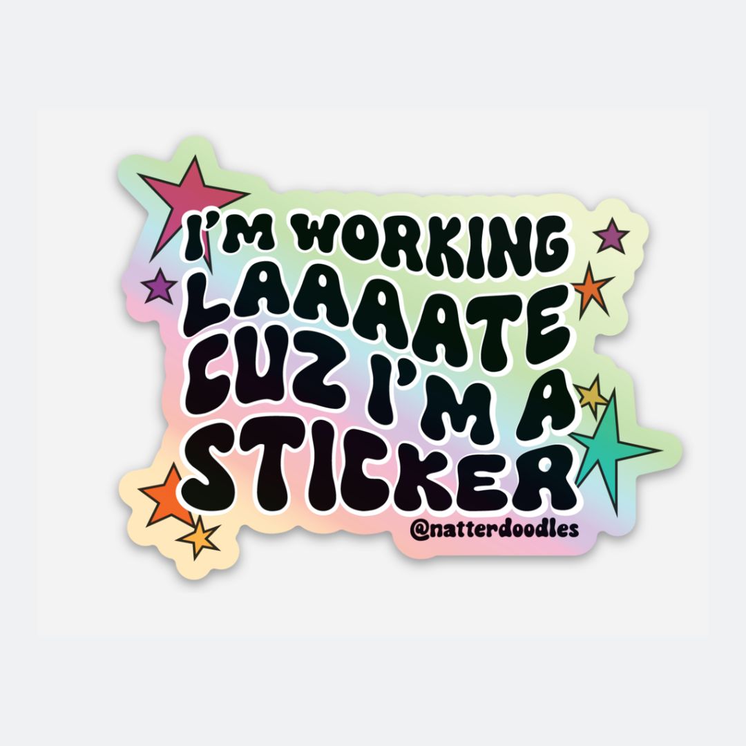 Working Late Sticker – Sew Bonita