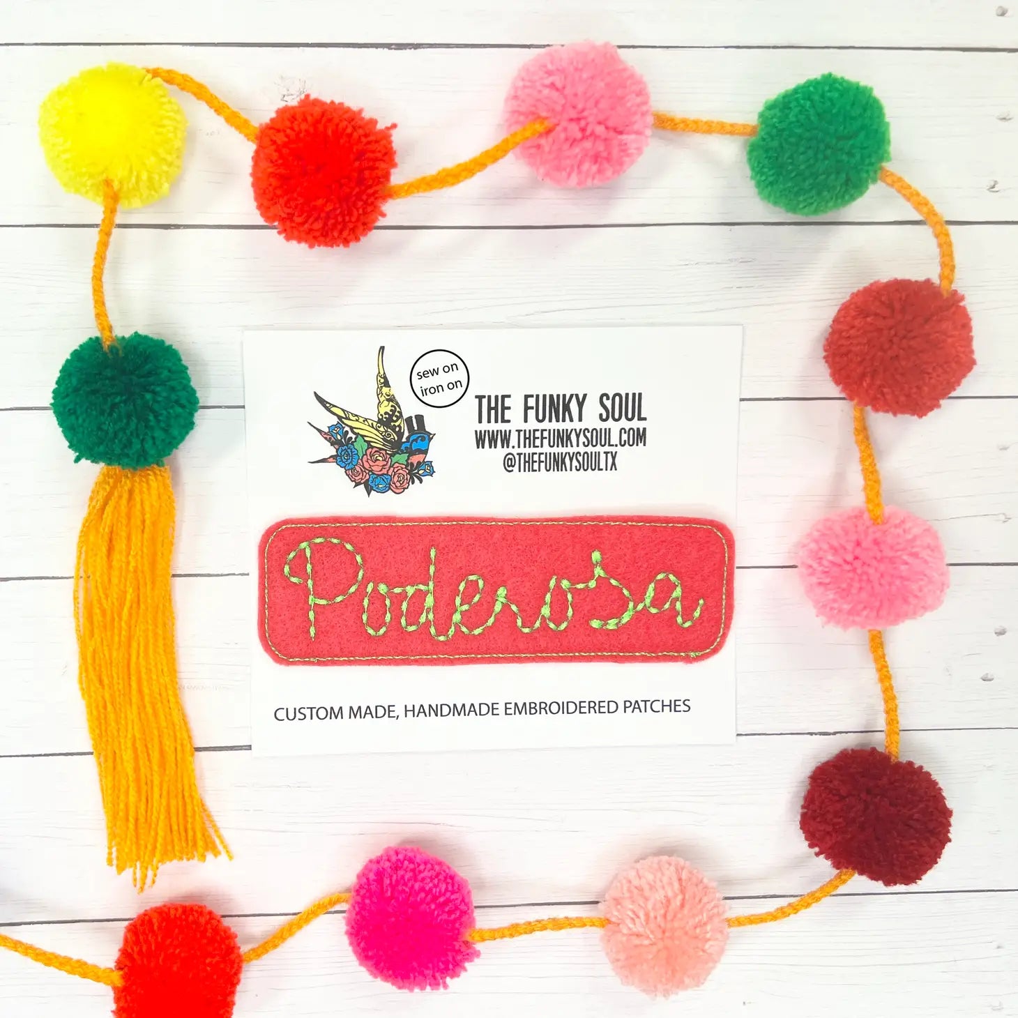Embroidered "Poderosa" Patch – Sew Bonita